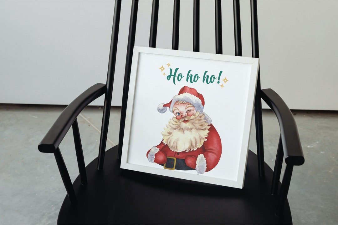 Square Santa Claus Wall Artchristmas Wall Artsanta Claus ...