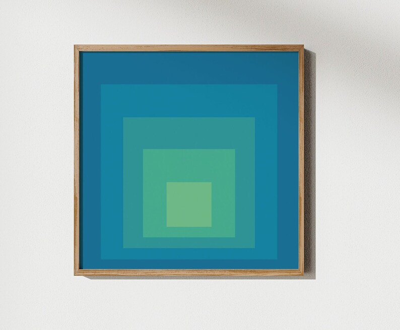 Printable Square Wall Art,square Posters,colorful Prints,blue Wall Art ...