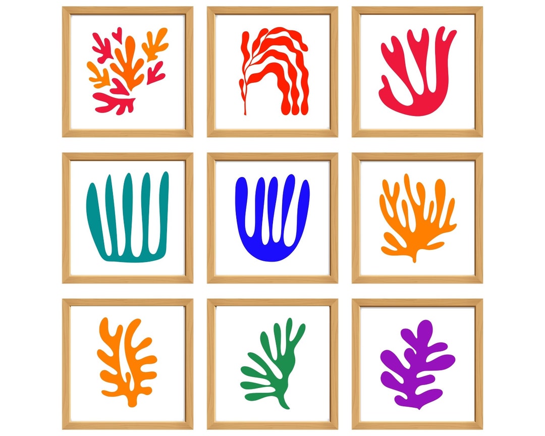 Printable Floral Art Print,floral Art Print,set of 9 Prints,square ...