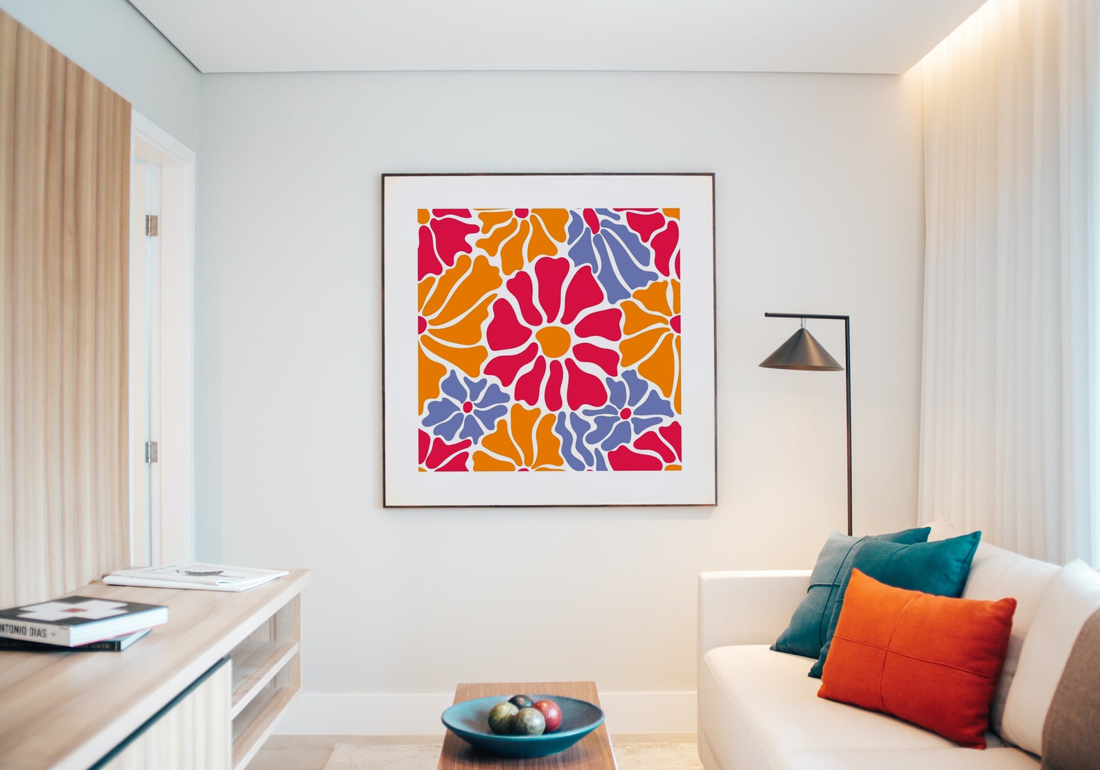 Flower Wall Art Print: Square Set of 6 - Etsy