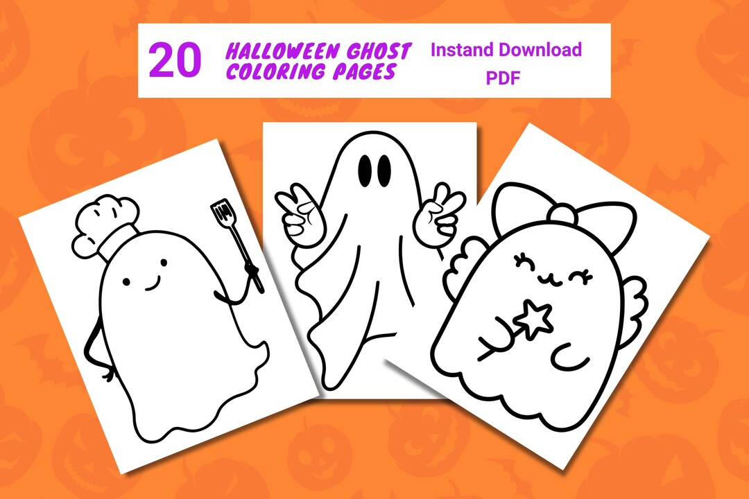 20 Printable Halloween Ghost Coloring Pages , Coloring Pages for Kids ...