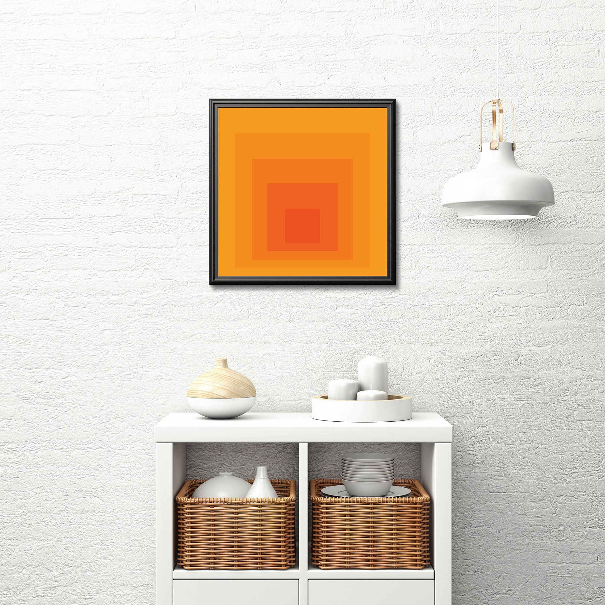 Printable Square Wall Art,square Posters,colorful Prints,orange Wall ...