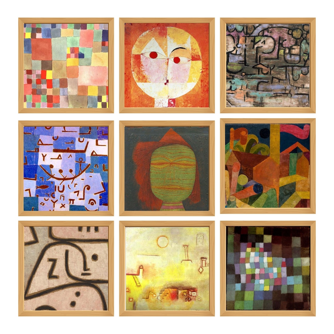 Square Printable Paul Klee Art ,paul Klee Prints , 20x20 Inch,set of 9 ...