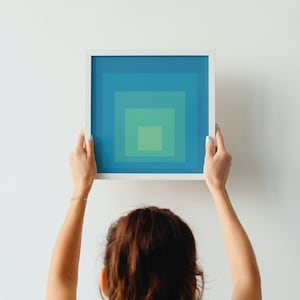 Printable Square Wall Art,square Posters,colorful Prints,blue Wall Art ...