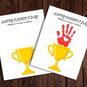 Father's Day Handprint Gift Prints, Kids Hand Print Keepsake , Teacher ...