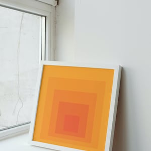 Printable Square Wall Art,square Posters,colorful Prints,orange Wall ...