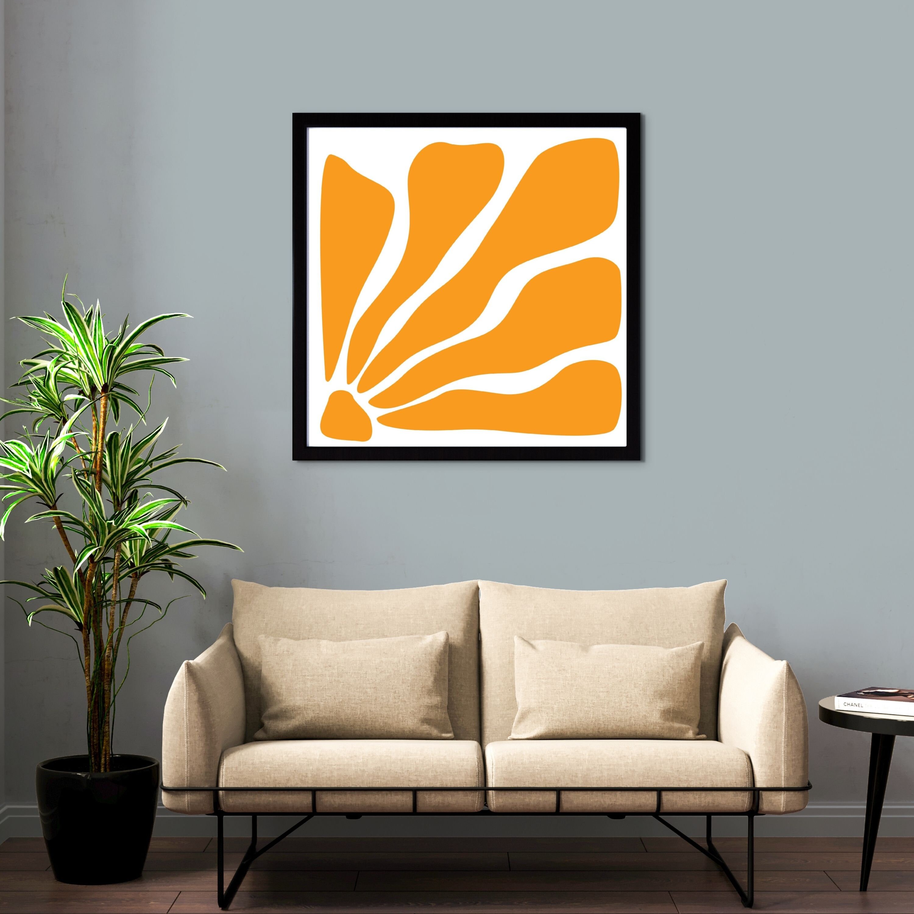 Printable Abstract Flower Art Print,floral Art Print,square Flower ...