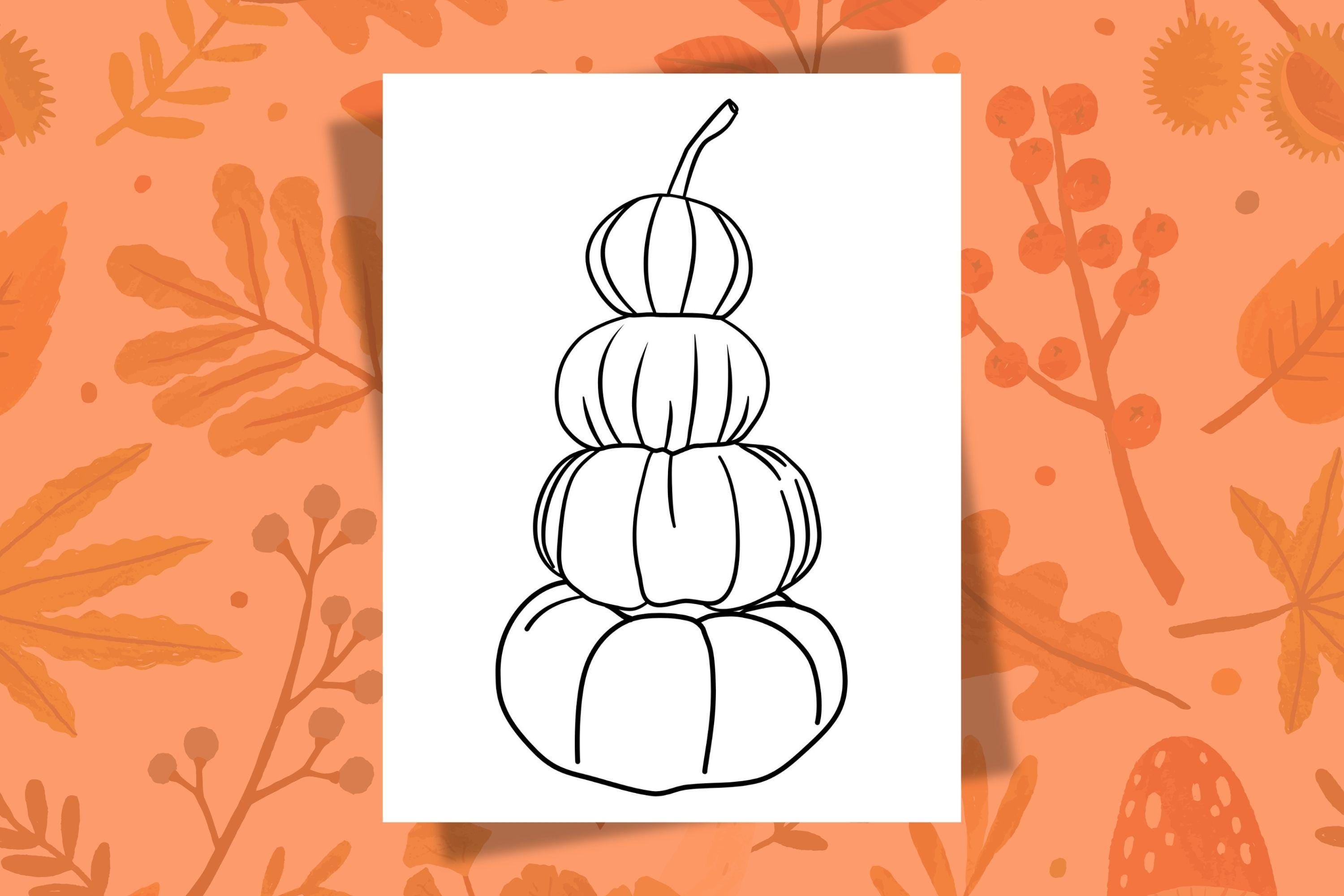 20 Printable Autumn Pumpkin Coloring Pages ,coloring Pages for Kids ...