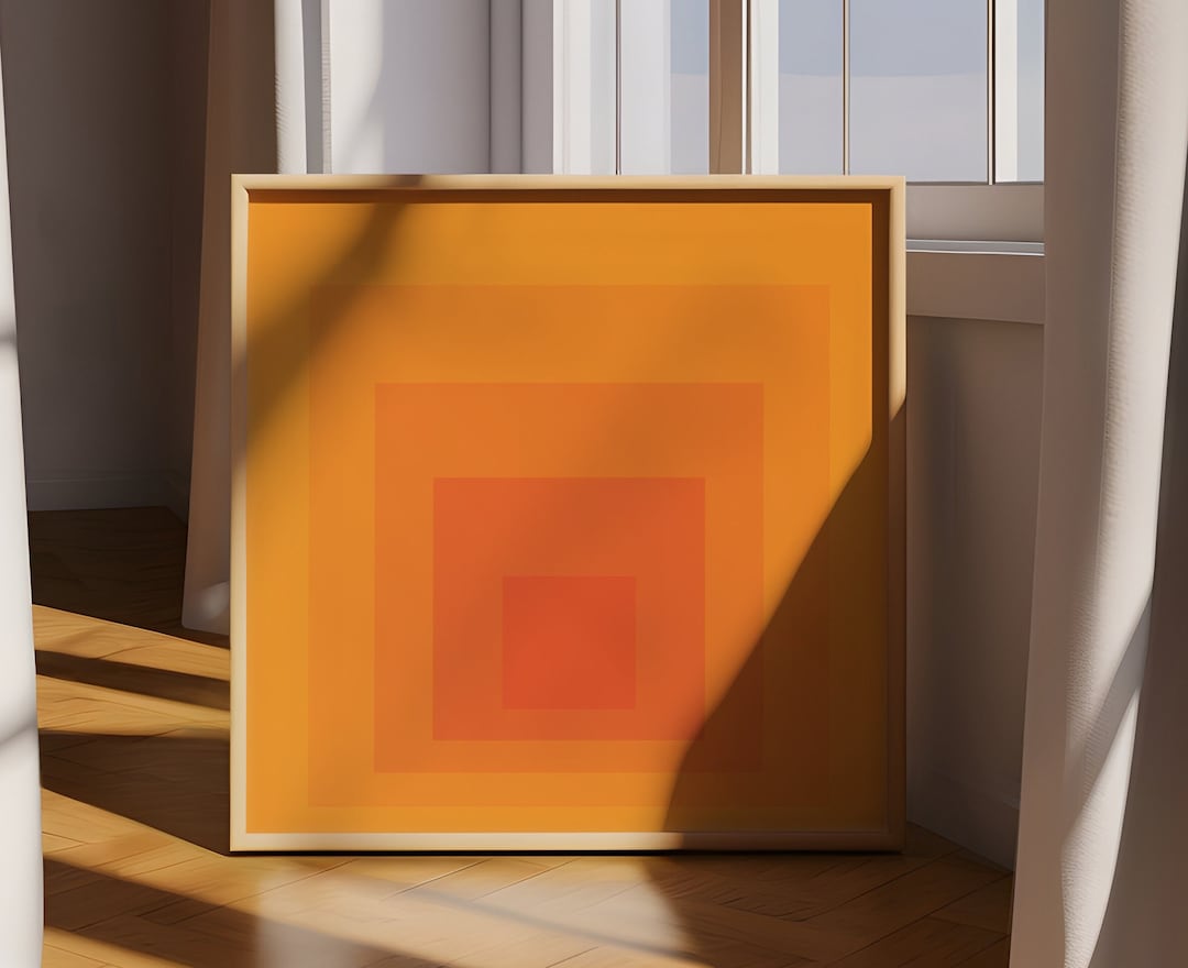 Printable Square Wall Art,square Posters,colorful Prints,orange Wall ...