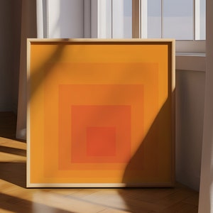 Printable Square Wall Art,square Posters,colorful Prints,orange Wall ...