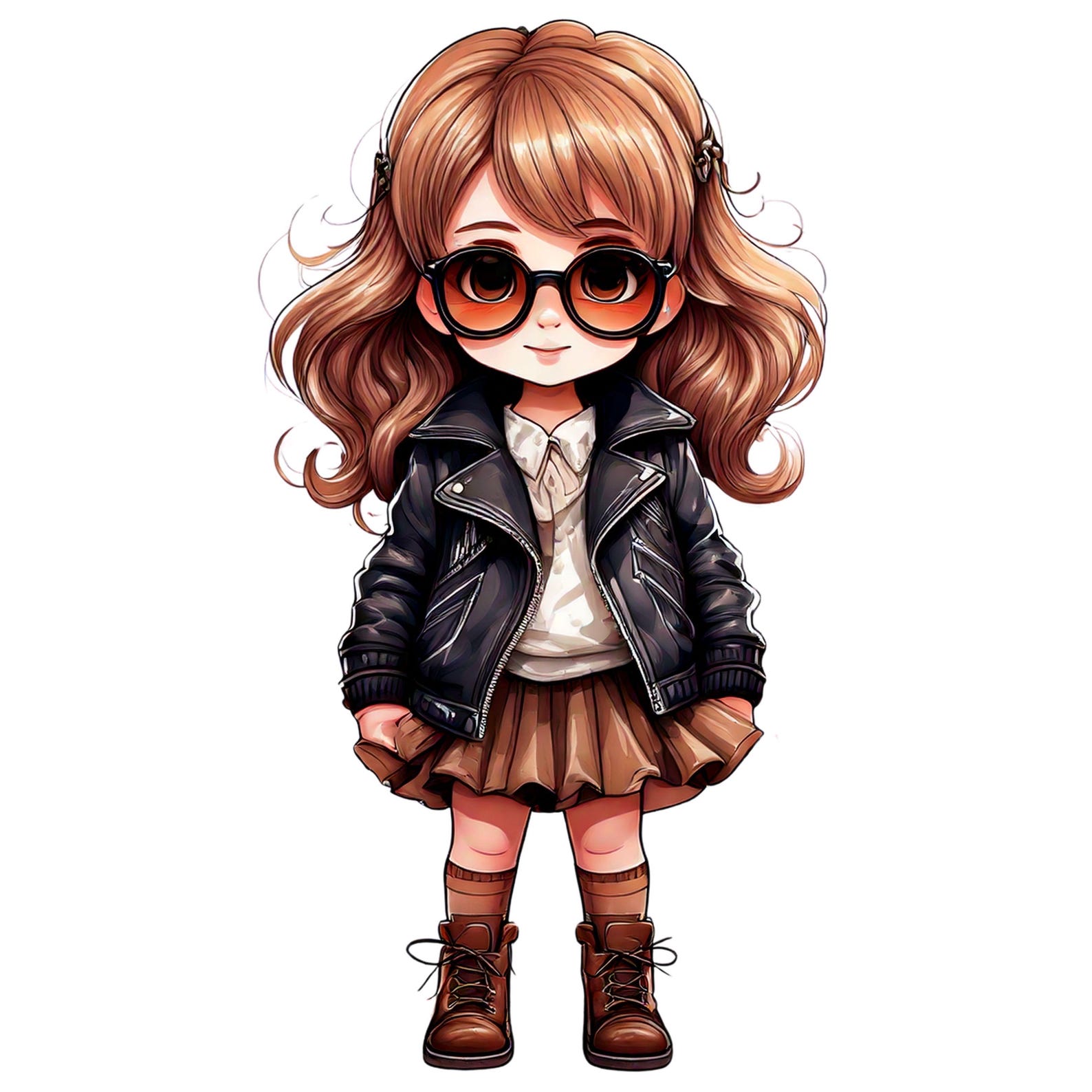 12 Chibi Girl Clipart, Rock Girl, High-quality Jpgs, Cute Rocker Girl ...