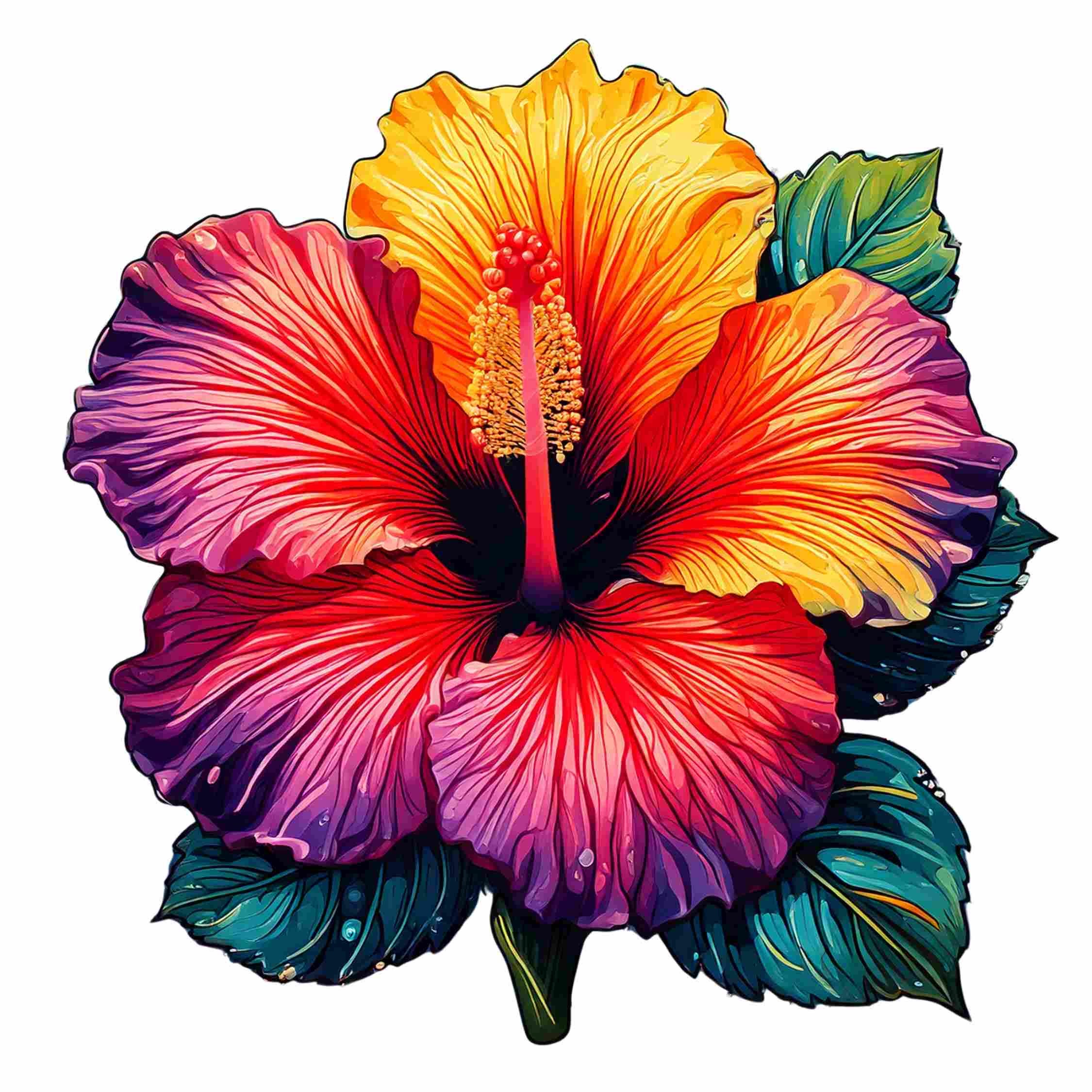Hibiscus Flower Clipart: Tropical PNG Graphics (digital Download) - Etsy
