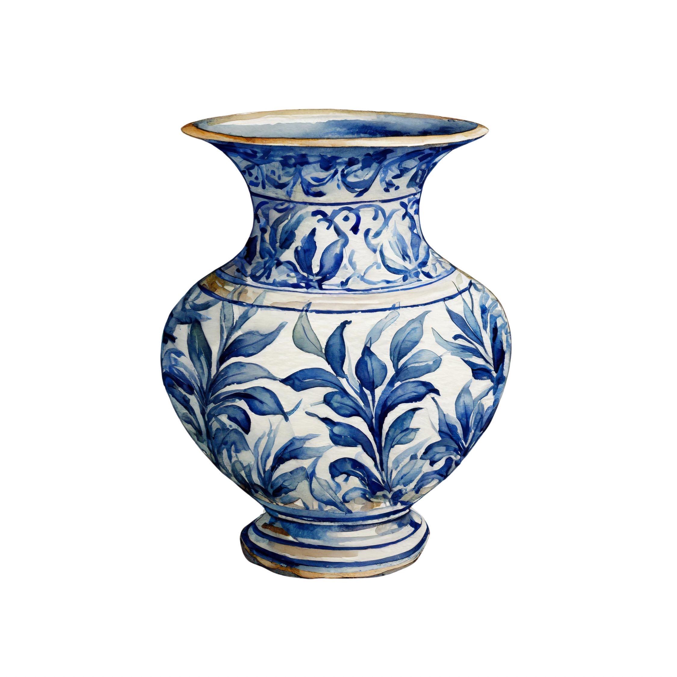 Watercolor Chinoiserie Jars, 10 Pngs, Transparent Background ...