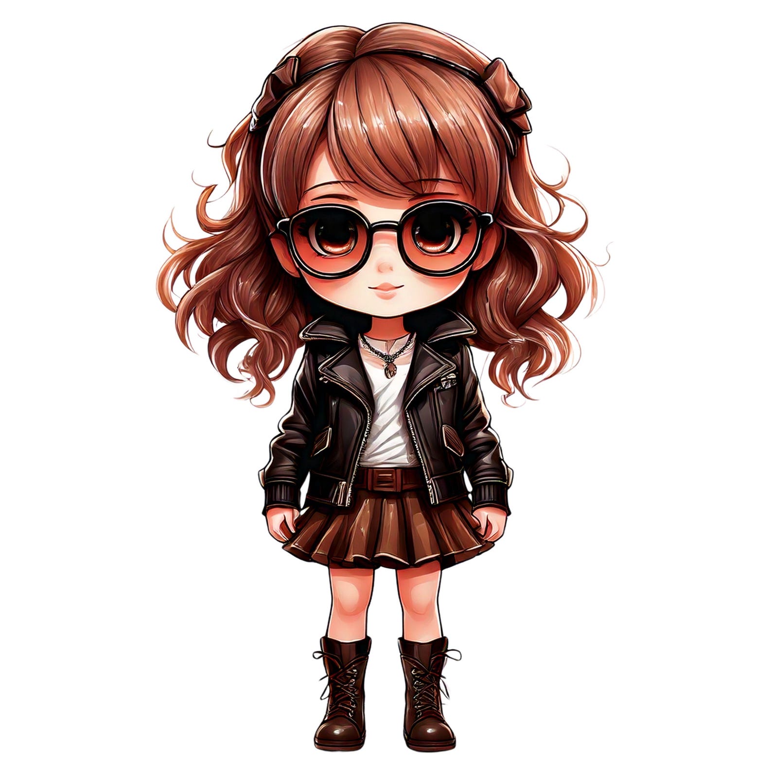12 Chibi Girl Clipart, Rock Girl, High-quality Jpgs, Cute Rocker Girl ...