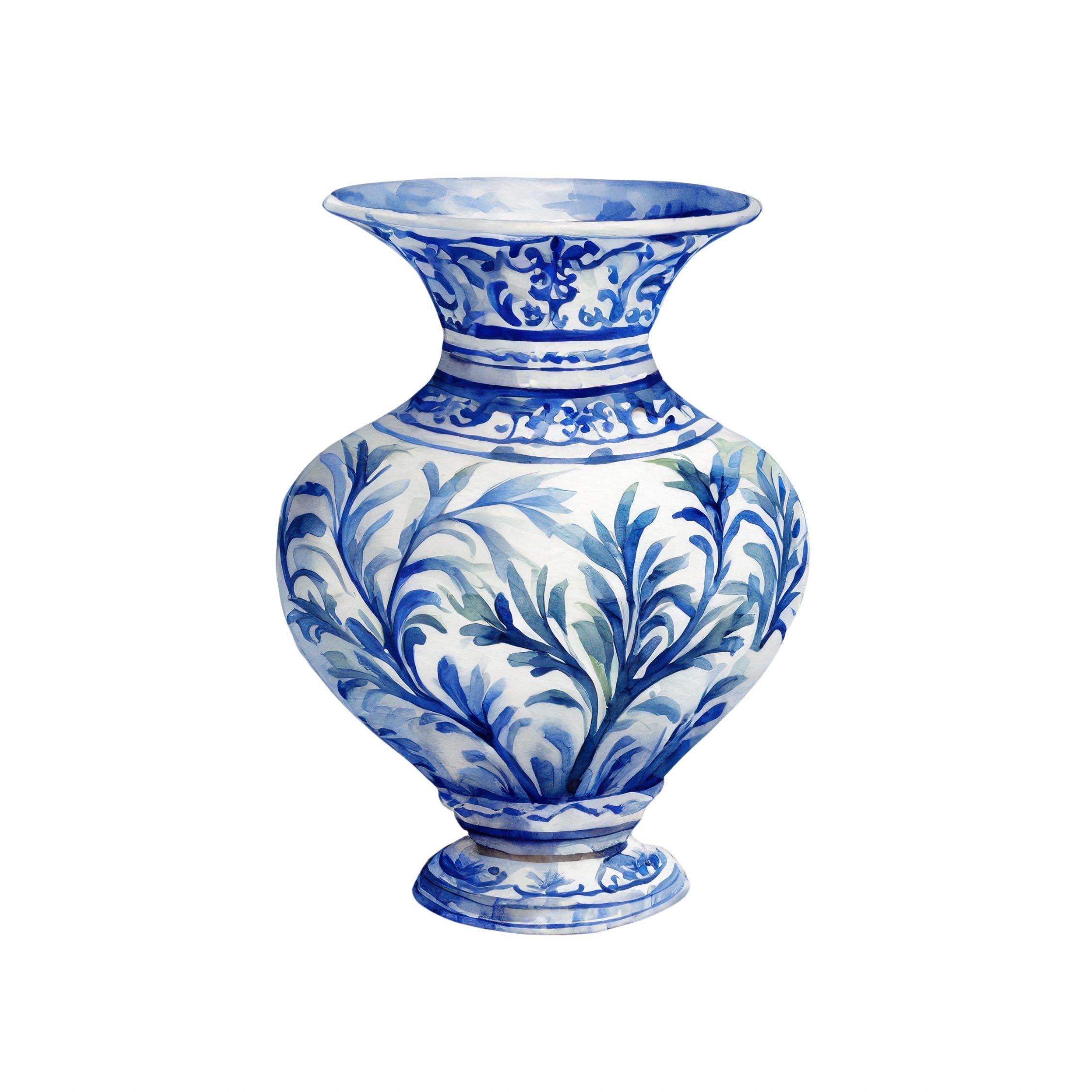 Watercolor Chinoiserie Jars, 10 Pngs, Transparent Background ...