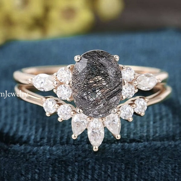 Rutilated Quartz Engagement Ring - Etsy