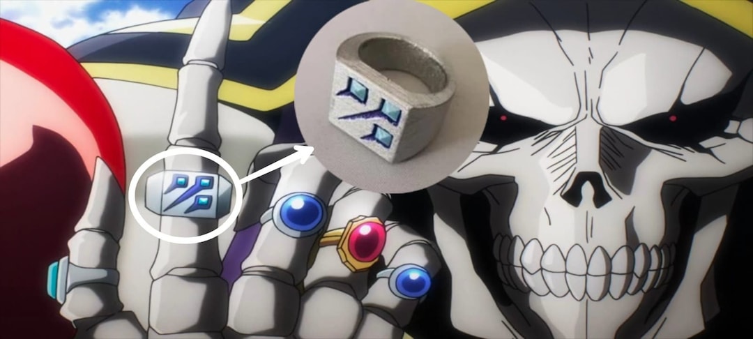 Ainz Ooal Gown Ring Inspired From Overlord Anime, 925 Sterling Silver ...