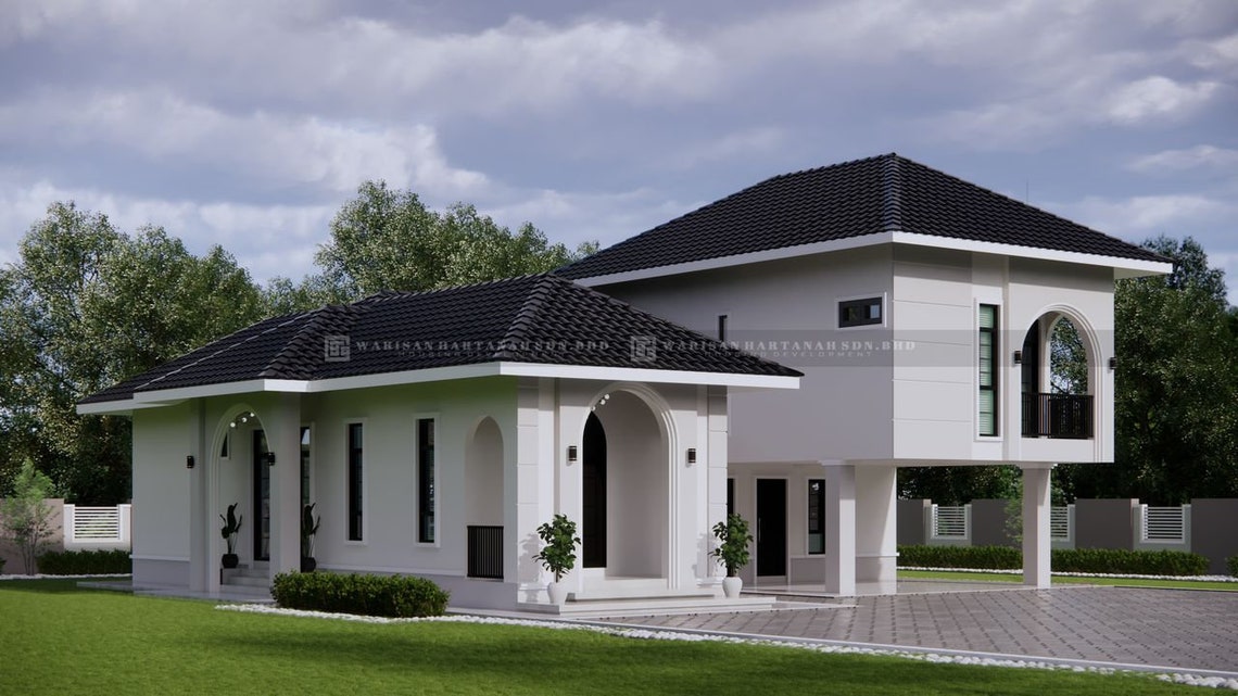 Edesign MSD 001 | 4 Bedrooms 4 Bathrooms | the Meditteranean Style | House Design | 3D House ...