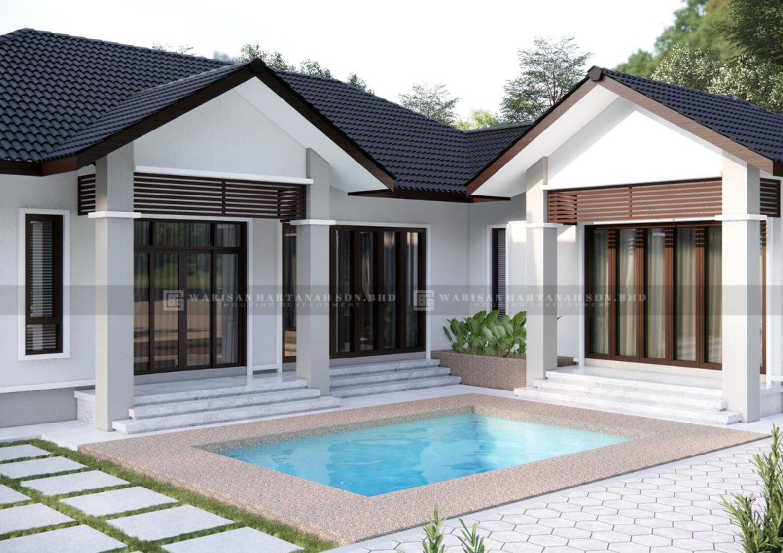 Edesign 2204 | Modern Landed | House Design | 3D House | Modern House ...