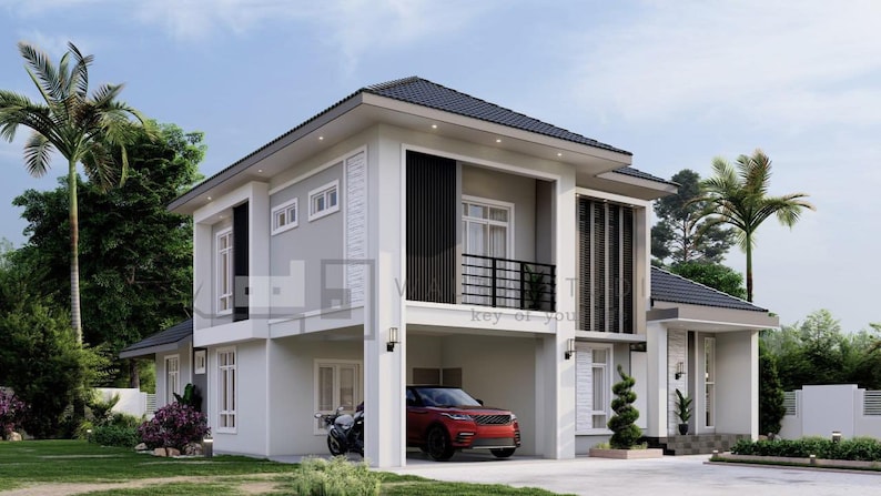 Edesign MCD 002 4 Bedrooms 4 Bathrooms House Design 3D House Modern House Attic Design ...