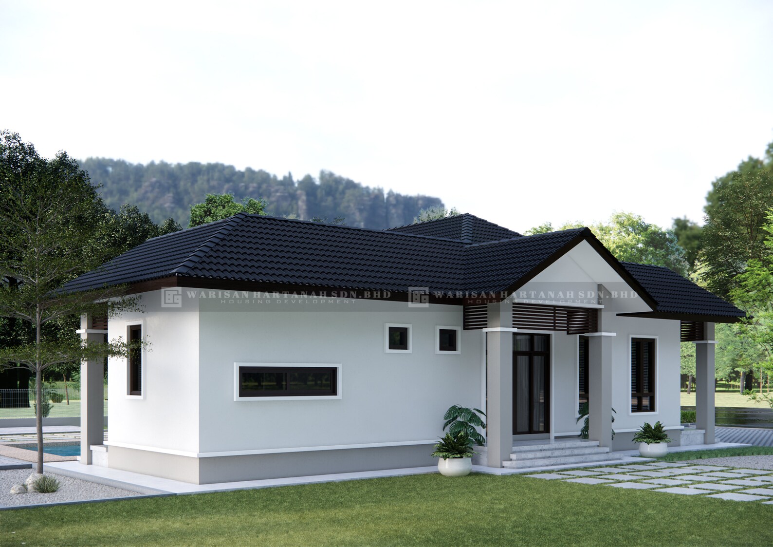 Edesign 2204 | Modern Landed | House Design | 3D House | Modern House ...