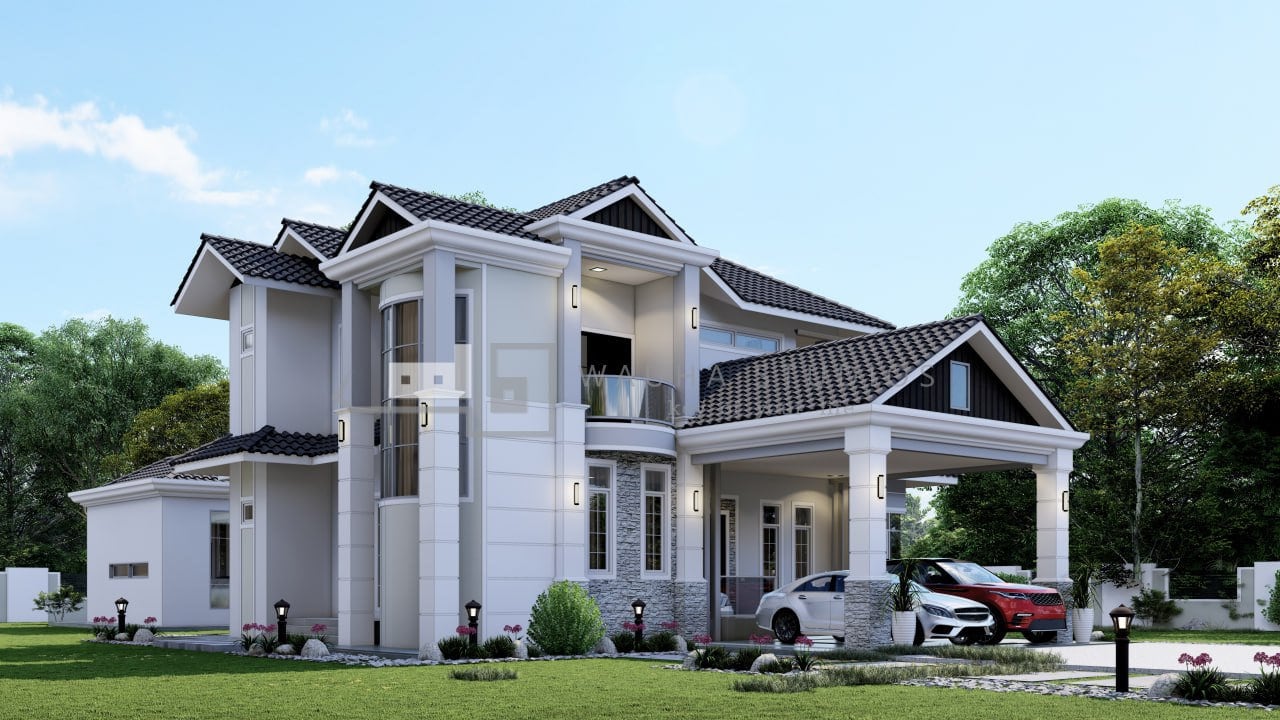Edesign MCS 003 | 5 Bedrooms 4 Bathrooms | Modern Classic Style | House Design | 3D House ...