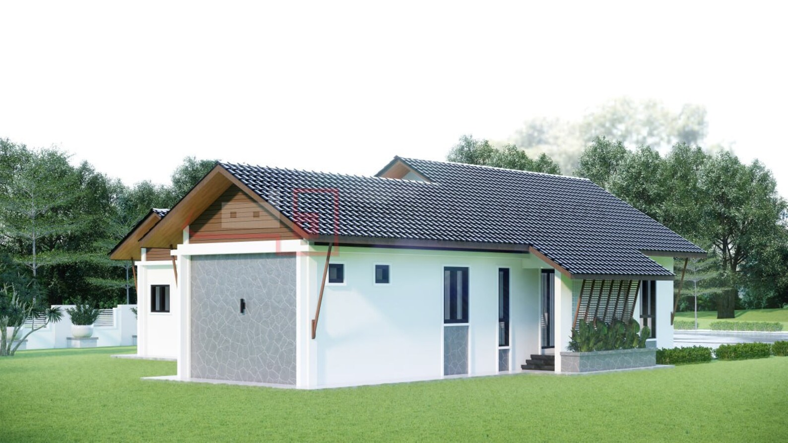 Edesign E424 01 | 4 Bedrooms 4 Bathrooms | Modern Tropical | House Design | 3D House | Modern ...