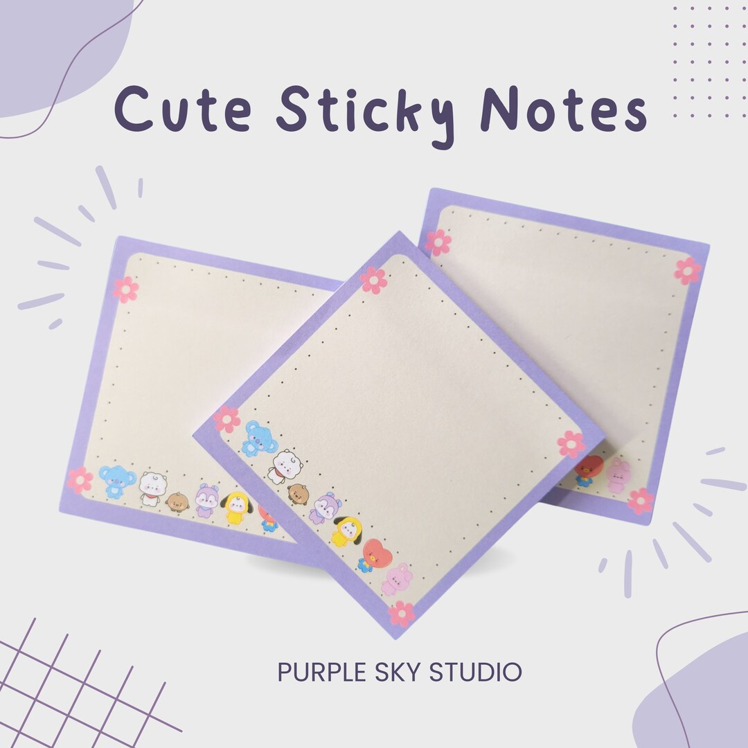 BTS Inspired Sticky Notes! BTS Inspired Merch, Gifts for ARMY, Cute ...
