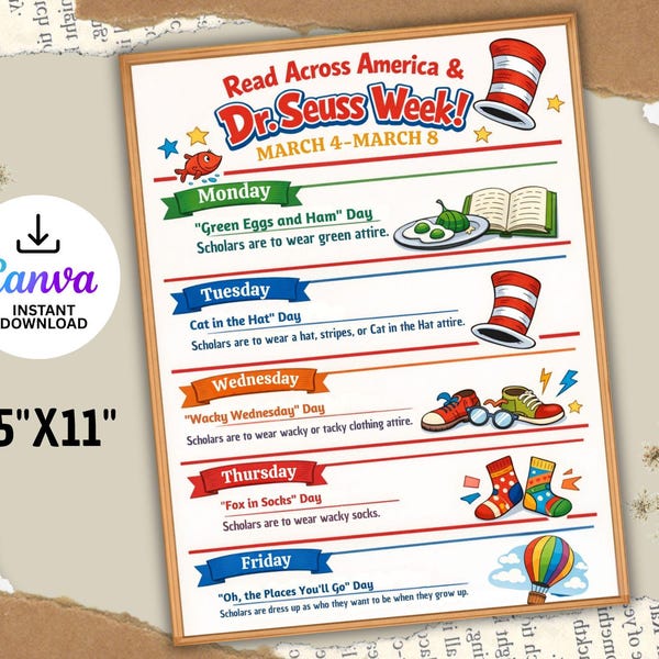 Dr.seuss Spirit Week 2026 - Etsy