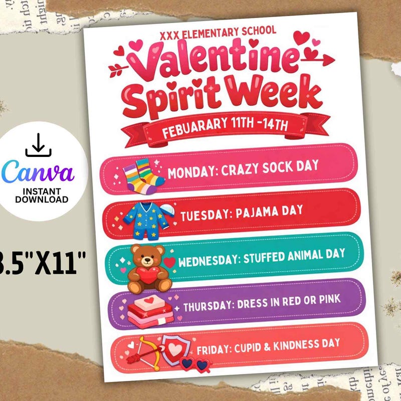 Valentines Day Spirit Week - Etsy
