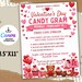 Editable Valentine's Day Candy Gram Flyer Template- Digital Printable ...