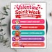 Editable Valentines Day Spirit Week Flyer Canva Template, School Spirit ...