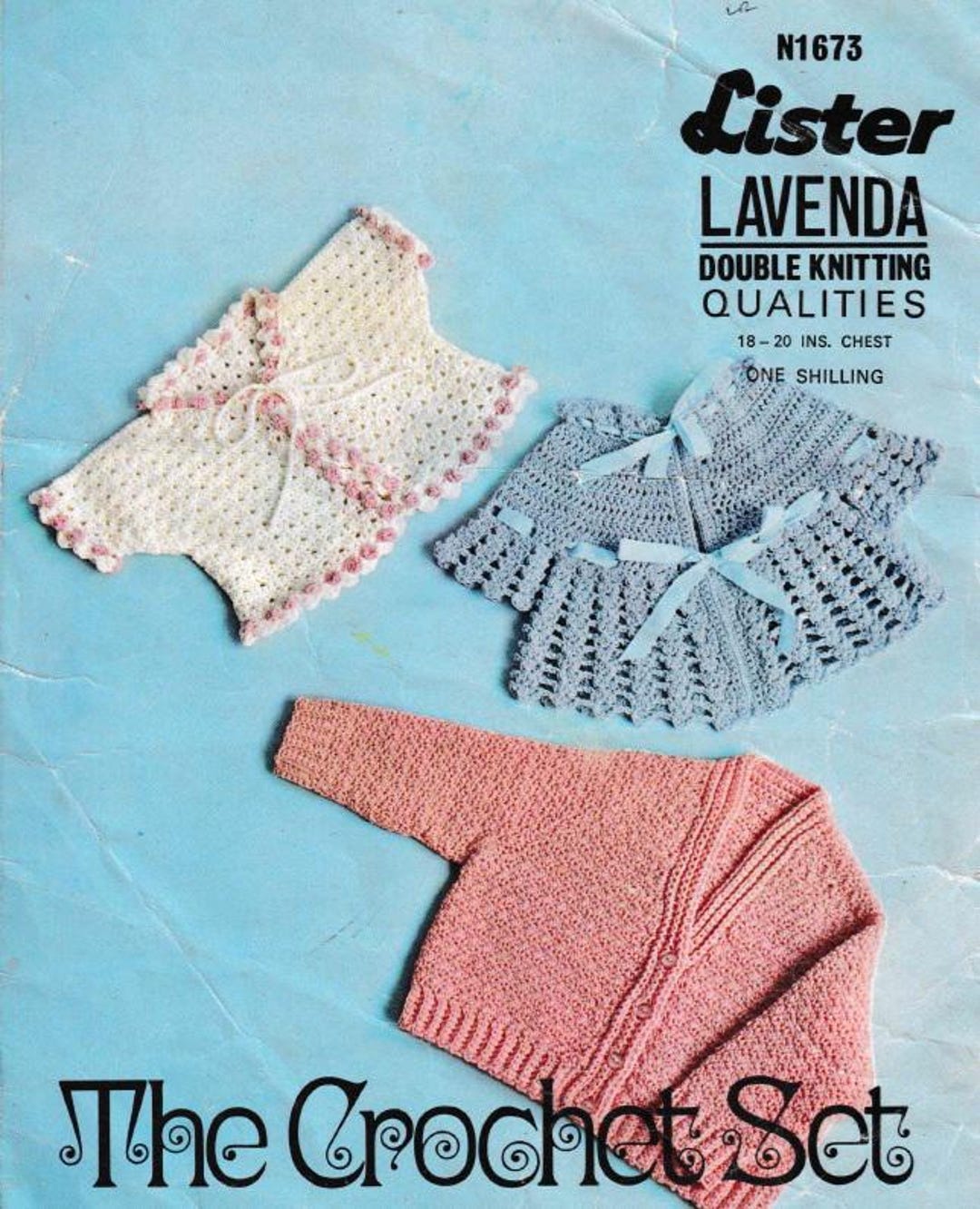 Vintage Crochet Baby Patterns PDF | Lister N1673 | Matinee Coat, 3 ...