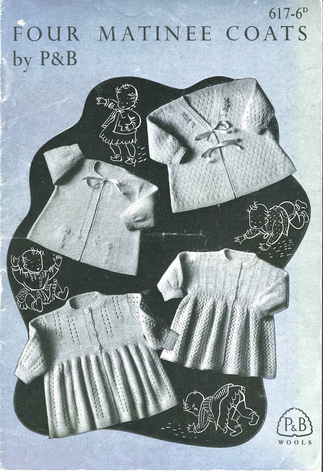 Patons & Baldwins Vintage Knitting Pattern No. 617 Four Matinee Coats ...