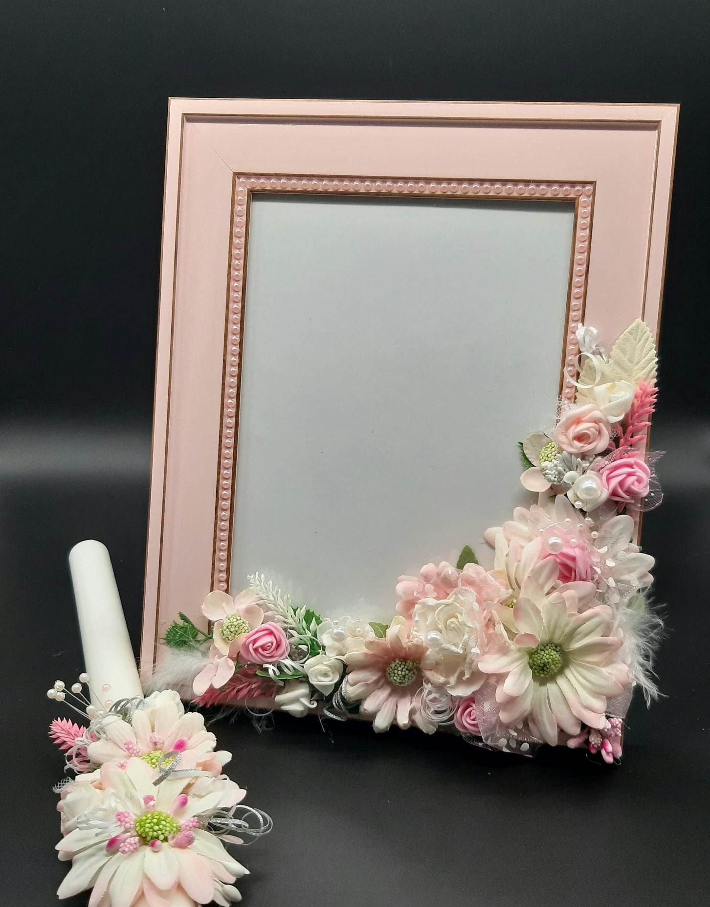 Flower Photo Frame, 3 D Flower Frame, Wedding Gift Floral Picture Frame ...