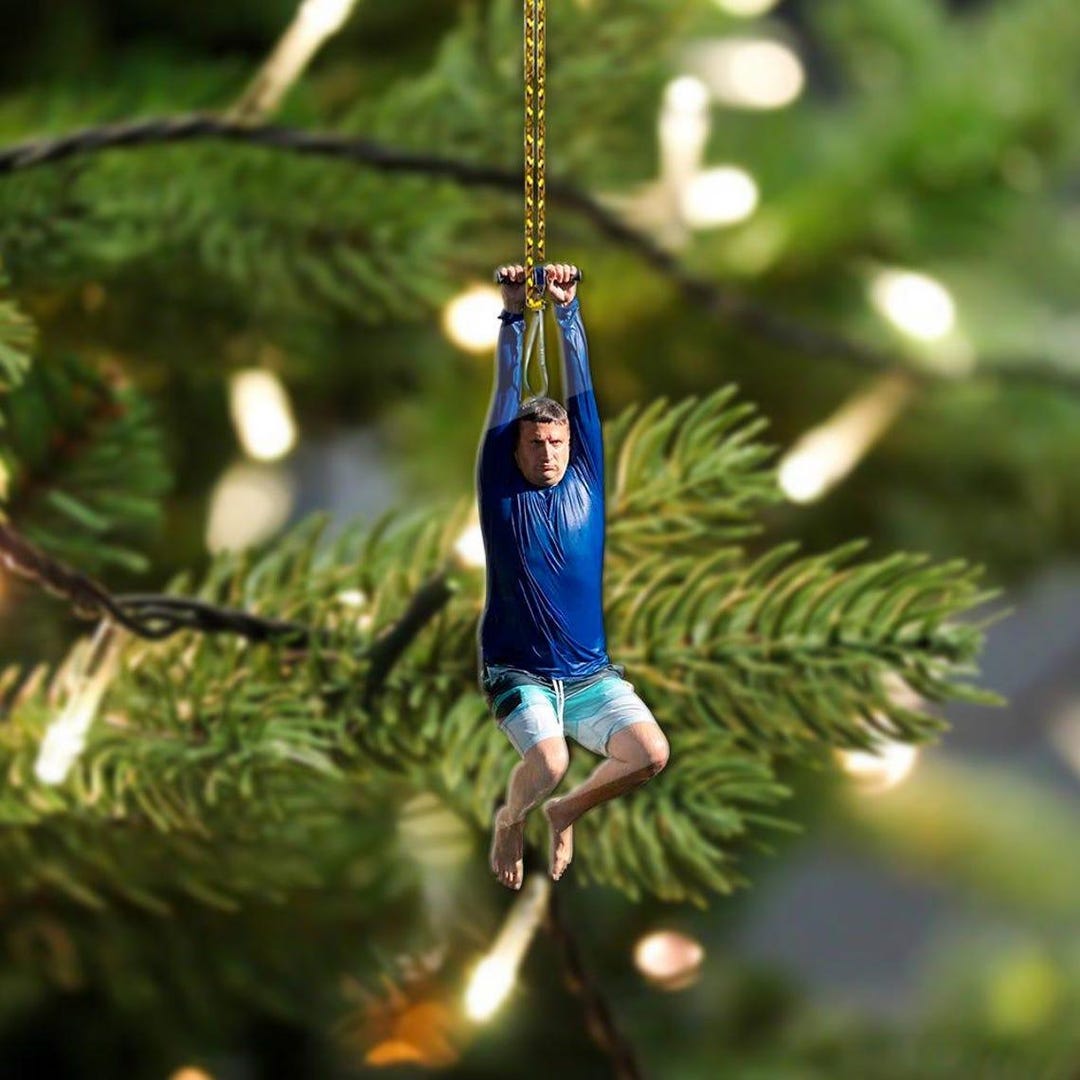 Tim Robinson on a Zipline Meme, I Think You Should Leave, Double-sided Acrylic Christmas ...