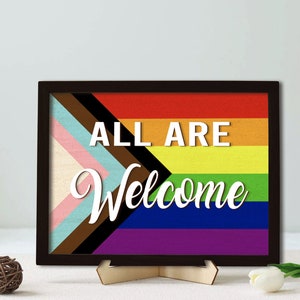 Everyone is Welcome Here Sign, Inclusion Sign, LGBT, LGBTQ, LGBTQIA ...