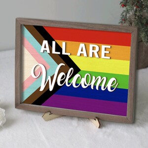 Everyone is Welcome Here Sign, Inclusion Sign, LGBT, LGBTQ, LGBTQIA ...
