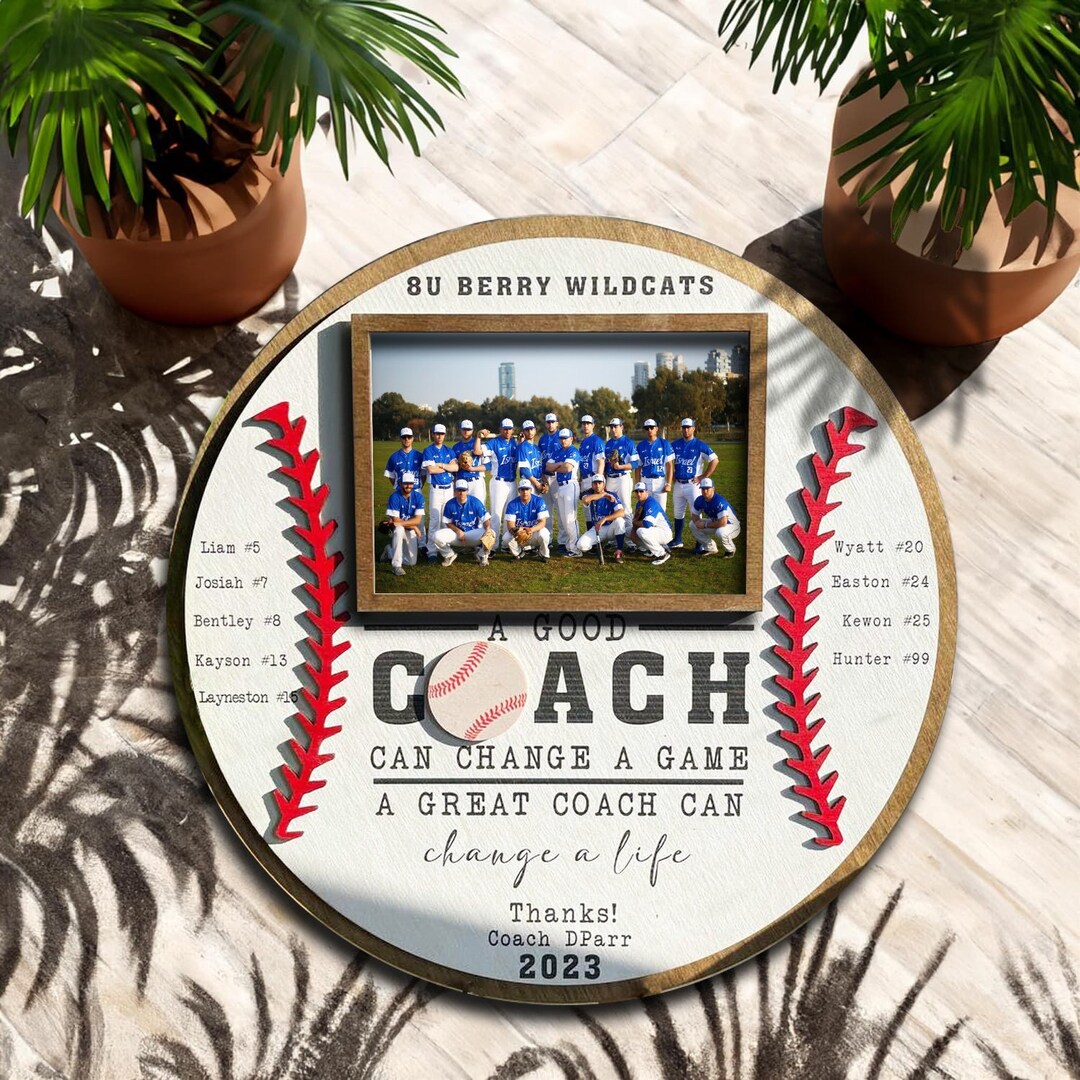 Baseball Wooden Sign, Baseball Coach Gift, Baseball Coach, Baseball Mvp ...
