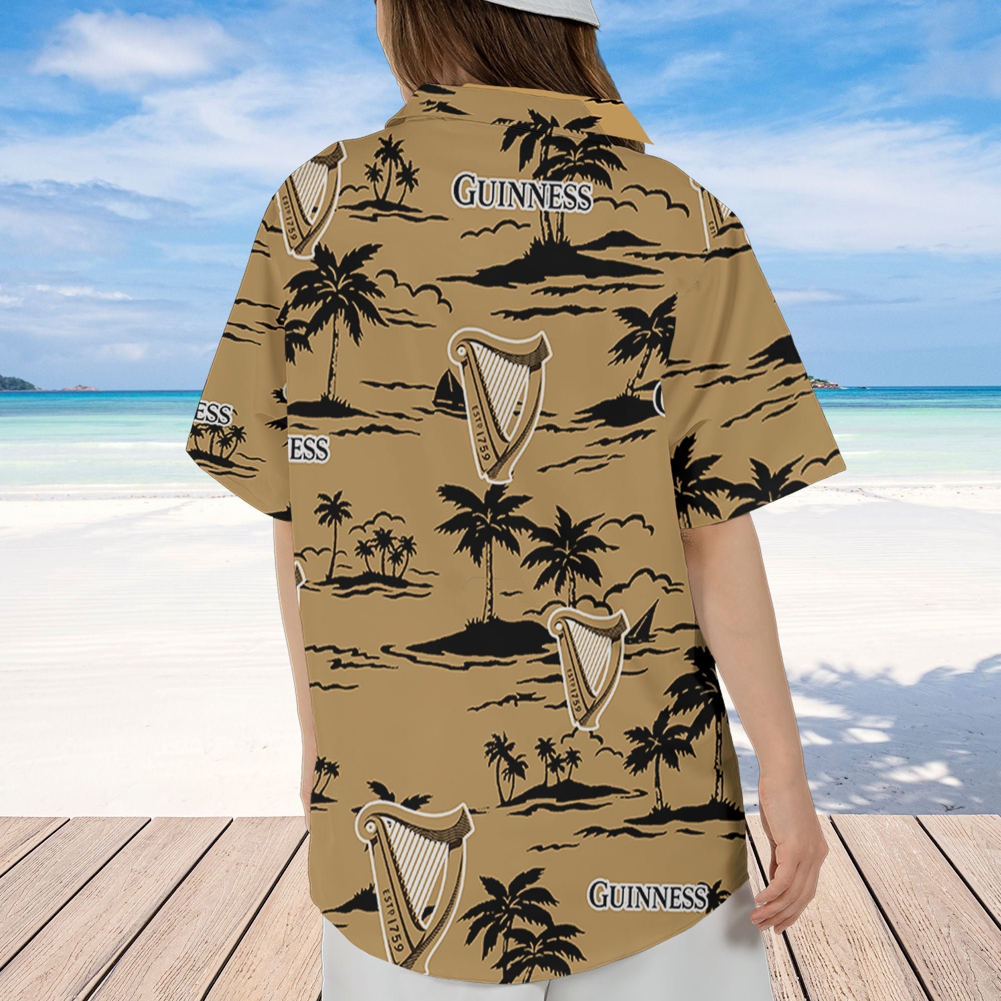 Guinness Hawaiian Beach Pattern Shirt, Hawaii Beer Shirt, Guinness ...