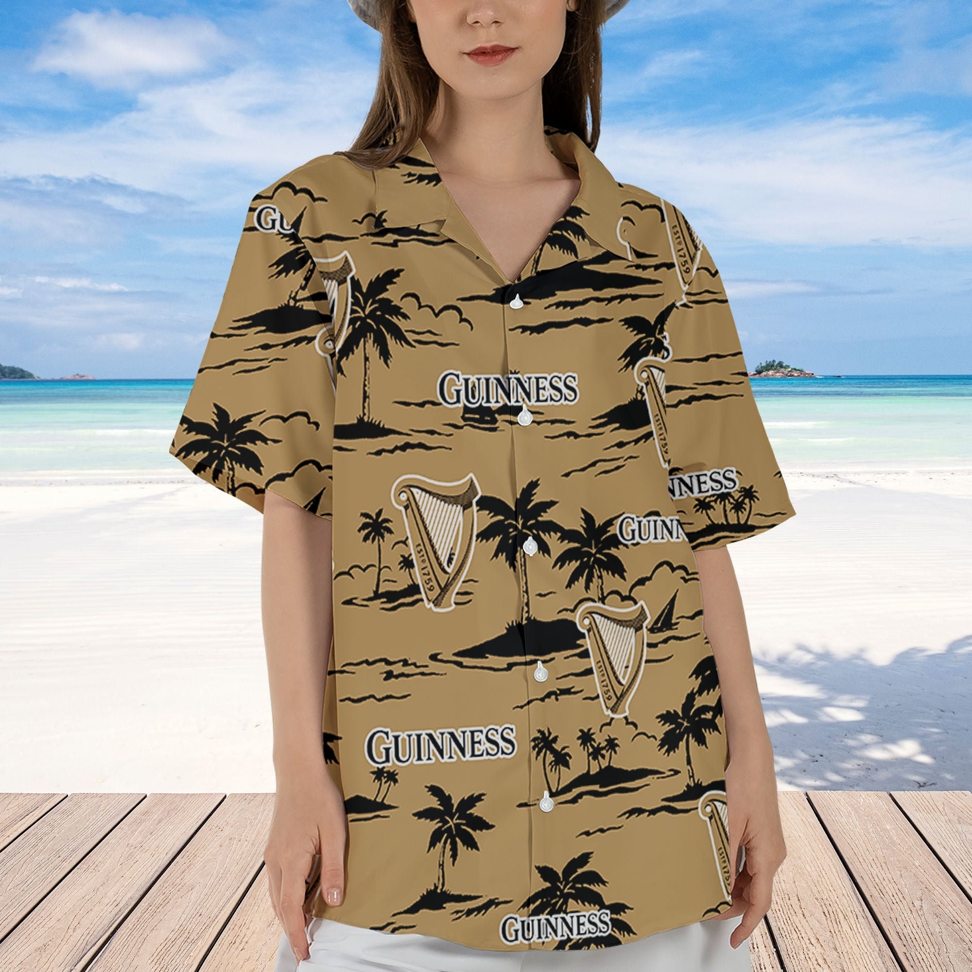 Guinness Hawaiian Beach Pattern Shirt, Hawaii Beer Shirt, Guinness ...