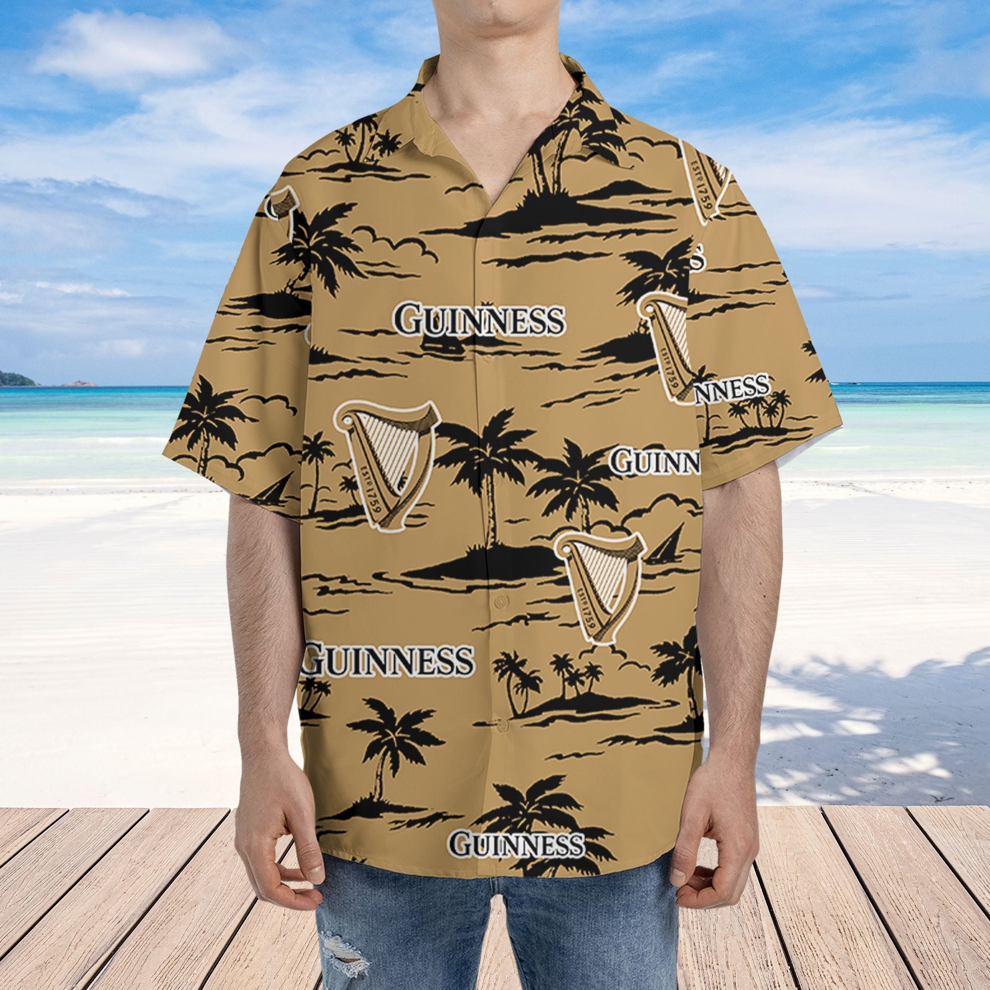 Guinness Hawaiian Beach Pattern Shirt, Hawaii Beer Shirt, Guinness ...
