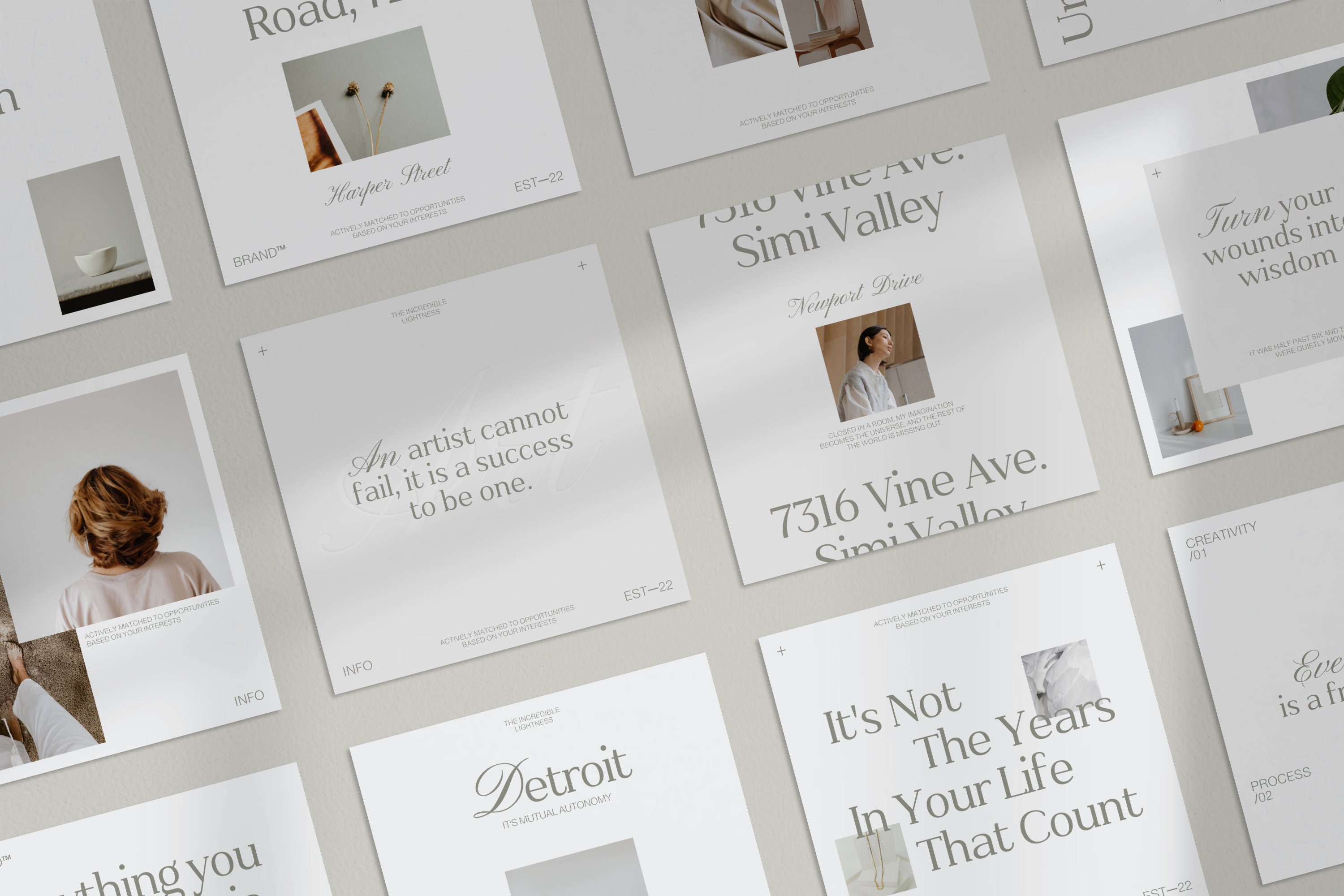 Creme Canva Social Templates | Business Instagram Templates | Minimal ...