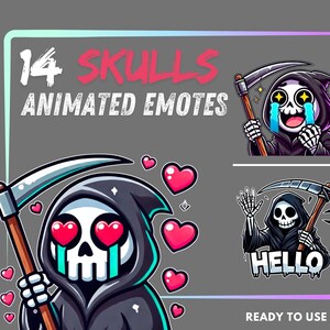 14 Animated Skull Emotes | Animated Twitch Emotes | Animated Emotes ...