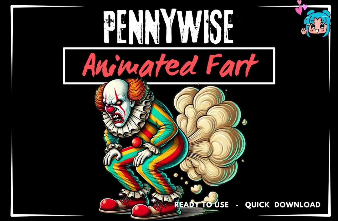 Pennywise Animated Fart Emote | Twitch Emotes | Funny Emotes | Animated ...