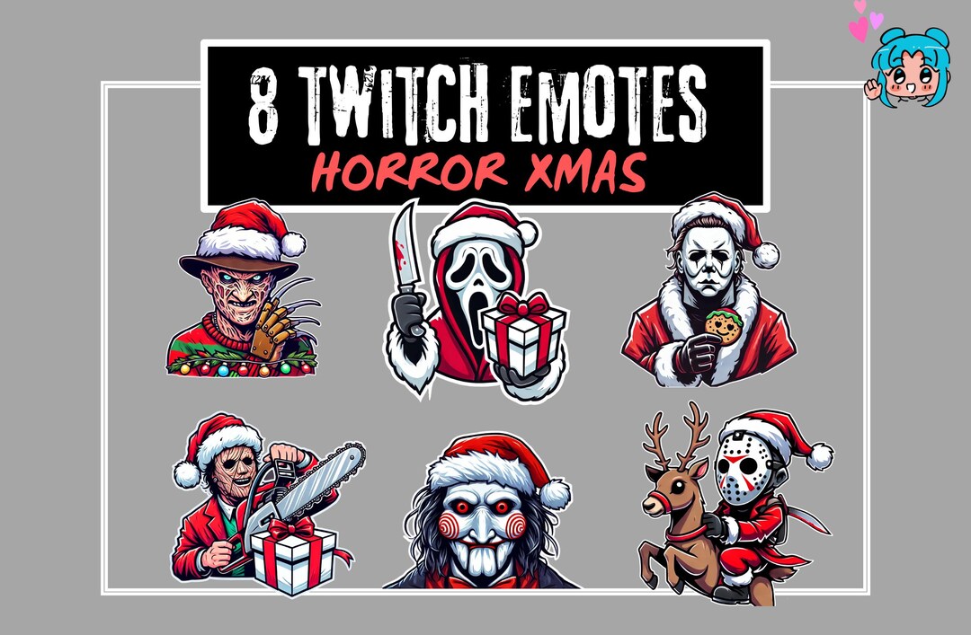 8 Horror Movie Emotes for Twitch | Christmas Emotes | Twitch Emotes ...