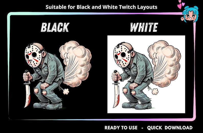 Jason Voorhees Animated Fart Emote | Twitch Emotes | Funny Emotes ...