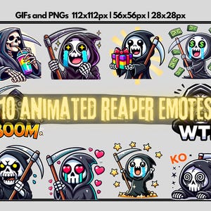 46 Twitch Emotes | Reaper Mega Bundle | Twitch Emotes Animated ...