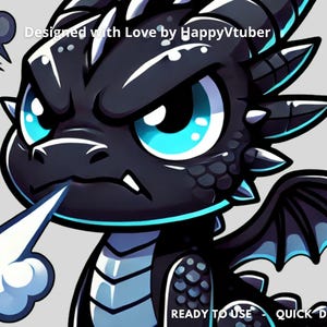 12 Twitch Emotes Black Dragon Pt 2 | Emotes Twitch | Chibi Emotes ...