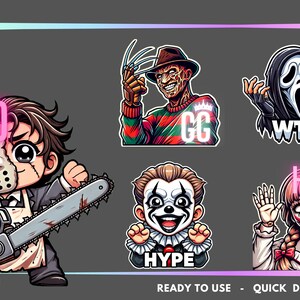 25 Halloween Emotes | Twitch Emotes | Horror Movie Emotes | Emotes Pack ...
